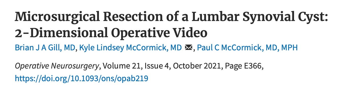 Dr. Paul C. McCormick - Spine Neurosurgeon